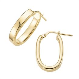 Firetti Damen Paar Creolen &raquo;Schmuck Geschenk Silber 925 Ohrschmuck Ohrringe l&auml;nglich oval&laquo; gold Silber 925 (Sterlingsilber)