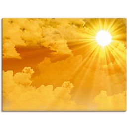Artland Wandbild &raquo;Warme Sonnenstrahlen&laquo; Himmel 1 Stk. tlg. als Leinwandbild, Poster in verschied. Gr&ouml;&szlig;en gelb Leinwand B/H/T: 60cm x 45cm, Leinwandbild Himmel