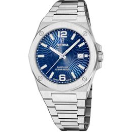 Festina Herren Quarzuhr &raquo;Vallee&laquo; Armbanduhr, Herrenuhr, Swiss Made, Edelstahlarmband, analog, Tag silber Einheitsgr&ouml;&szlig;e