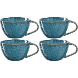 Leonardo Tasse &raquo;MATERA&laquo; 290 ml, 4-teilig blau Keramik &Oslash; 10,39cm x 6cm, 290ml, 4 Stk.