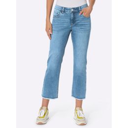Heine Damen Push-up-Jeans, Blau, Gr. 34, Bootcut, Material: Baumwolle