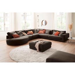 3C Candy Ecksofa &raquo;Enisa II, bequem und komfortabel, Mega Familiensofa, L-Form&laquo; incl. 3 Flatterkissen, wahlweise mit Flecken-Schutz-Bezug Easy care 