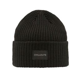 Chillouts Unisex Chillouts Strickm&uuml;tze &raquo;Kara Hat&laquo; dicker Rippenstrick schwarz Einheitsgr&ouml;&szlig;e