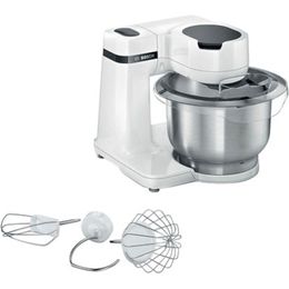 Bosch K&uuml;chenmaschine &raquo;Serie 2 MUMS2EW00, Edelstahlsch&uuml;ssel, wei&szlig;&laquo; Planetenr&uuml;hrwerk, Knethaken/Schlag-/R&uuml;hrbesen Edelstahl, 4 Stufen wei&szlig; Einheitsgr&ouml;&szlig;e