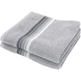 Dyckhoff Handt&uuml;cher &raquo;Chenille&laquo; grau Frottier, Frottier B/L: 50cmx100cm, 2 Stk., Frottier