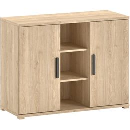 Vipack Kombikommode &raquo;SAM mit 2 Dreht&uuml;ren, dahinter je 1 Fachboden, universell einsetzbar&laquo; (B/H/T ca. 115,5x89x48 cm) T&uuml;ren mit Soft-Close, 3 offen F&auml;cher, 