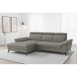 Sit & More sit&more Ecksofa &raquo;Vanity L-Form, B: 264 cm, Leder&laquo; Inkl.Sitz-,Kopf-und Armteilverstellung beige B/H/T: 264cm x 84cm x 181cm, NaturLEDER Stoff, 