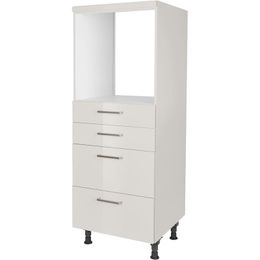 Nobilia Herdumbauschrank &raquo;"Flash", mit Schubk&auml;sten und Ausz&uuml;gen,&laquo; vormontiert, Breite/H&ouml;he: 60/167,8 cm grau B/H/T: 60cm x 167,8cm x 58,3cm, 