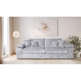OTTO home Big-Sofa &raquo;Soft&Cosy XL, B: 246 cm - OTTO. Verl&auml;ssliche Qualit&auml;t.&laquo; Mega-Sofa, Cord oder Chenille-Struktur, mit Federkern & 4 Zierkissen grau 