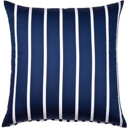 Janine Kissenbezug &raquo;modernclassic 39028-28&laquo; mit Rei&szlig;verschluss blau Mako-Satin, Obermaterial: 100% Baumwolle B/L: 80cm x 80cm, 1 Stk., Mako-Satin