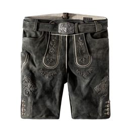 Stockerpoint Lederhose "Bertl" in graphit gespeckt | Gr.: 52