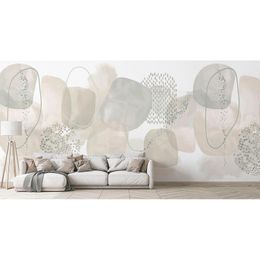 marburg Fototapete &raquo;Hannah&laquo; matt glatt moderne Tapete f&uuml;r Wohnzimmer Schlafzimmer K&uuml;che grau Vlies B/L: 2,65m x 3,4m, Rollen: 1