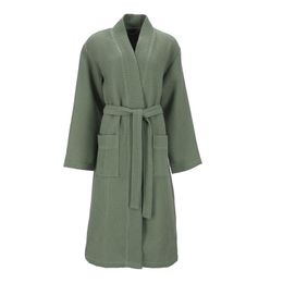 Vossen Bademantel &raquo;Siam, ideal f&uuml;r Sauna & Spa, Hotelbademantel, Morgenmantel&laquo; 1 Stk. Waffelpique gr&uuml;n Baumwoll-Mix XXS/XS L: 120cm