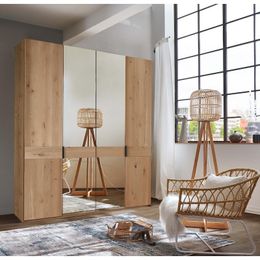 Wiemann Kleiderschrank &raquo;Cardiff&laquo; inkl. T&uuml;rd&auml;mpfung braun Floatglas, Hartfaserplatte, Holzwerkstoff, Massivholz Bianco-Eiche-Nachbildung, B/H/T: 