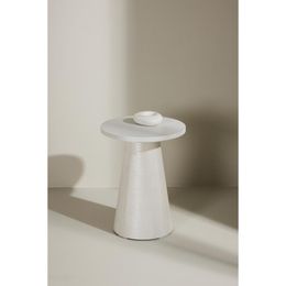 Beistelltisch &raquo;Lanzo, kompakter runder Beistelltisch, schlicht & elegant, &Oslash; 35 cm&laquo; Ablagetisch, MDF, rund, leicht, kompakt, vielseitig, modern wei&szlig; B/