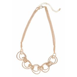 Firetti Damen Collier &raquo;eingeh&auml;ngte Ringzierde, mehrreihig&laquo; gold Metall, L: 50