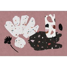 Livingwalls living walls Fototapete &raquo;Walls by Patel Terrazzo 4&laquo; glatt Vlies, Wand, Schr&auml;ge beige Vlies B/L: 4m x 2,7m