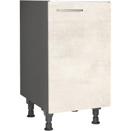 Nobilia Sp&uuml;lenschrank &raquo;"Riva", Ausrichtung w&auml;hlbar, vormontiert, in den Breiten&laquo; 45 und 60 cm, mit h&ouml;henverstellbaren Sockelf&uuml;&szlig;en wei&szlig; B/H/T: 45cm x 