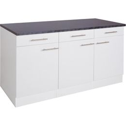 Optifit Unterschrank &raquo;Tula&laquo;, Breite 150 cm wei&szlig; wei&szlig;, B/H/T: 150cm x 84,8cm x 60cm, Schubladen: 3 Stk. T&uuml;ren: 3 Stk.