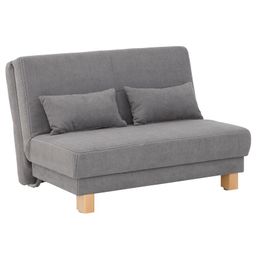 Home Affaire Schlafsofa &raquo;Gina&laquo; vom Sofa zum Bett mit einem Handgriff, in 4 Breiten, Nierenkissen grau Chenille (100% Polyester) B/H/T: 120cm x 86cm x 