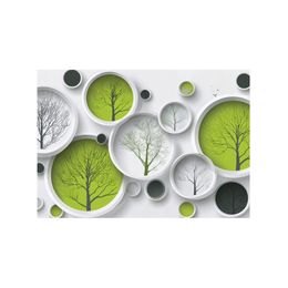 WALLARENA Fototapete 3D in Gr&uuml;n | Gr.: 150 x 105 cm