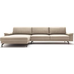 Creation BY ROLF BENZ Ecksofa &raquo;CR.450 elegantes Designsofa mit hohem Sitzkomfort&laquo; beige B/H/T: 294cm x 95cm x 178cm, Leder OSKAR, Recamiere links