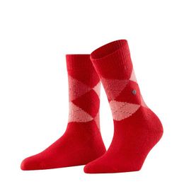 Burlington Herren Socken &raquo;Whitby&laquo; Einheitsgr&ouml;&szlig;e 36-41, Argyle-Muster, weiche Haptik rot 36-41