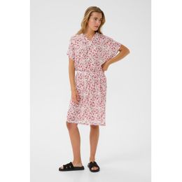 Kaffe Kurzarm-Bluse KAmaja Regular fit in Chalk W. Pink Petit Flower | Gr.: 46