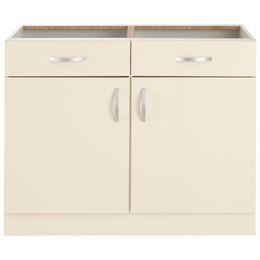 Wiho-K&uuml;chen wiho K&uuml;chen Unterschrank &raquo;Flexi&laquo; Breite 100 cm beige B/H/T: 100cm x 82cm x 57cm