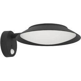 Eglo LED Solarleuchte &raquo;Cerrisi LED Wandlampe, Solarlampe, Bewegungsmelder, Kunststoff, IP44&laquo; LED-Modul 1 Stk. Warmwei&szlig; Solarleuchte - L25 x H10,5 x 