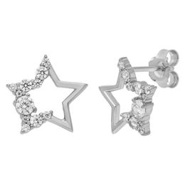 Firetti Damen Paar Ohrstecker &raquo;Schmuck Geschenk Silber 925 Ohrschmuck Ohrringe Stern&laquo; mit Zirkonia (synth.) silber Silber 925 (Sterlingsilber)