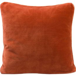G&ouml;zze Dekokissen &raquo;Premium Cashmere-Feeling Kissen&laquo; 50x50cm,passend zur Premium Cashmere-Feeling Decke,Kissenh&uuml;lle&F&uuml;llung braun Polyester B/L: 50cm x 50cm, 