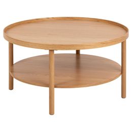 ACTONA GROUP Couchtisch &raquo;Banbury, Sofatisch, Wohnzimmertisch&laquo; 80x80x42cm, 2 Ebenen, Eichenfurnier, runde Form, FSC B/H/T: 80cm x 42cm x 80cm