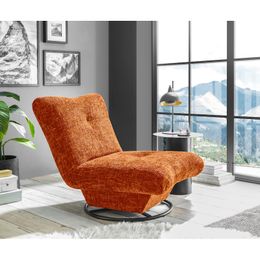 ED EXCITING DESIGN Drehsessel &raquo;Maranello&laquo; frei im Raum stellbar, drehbar orange 100% Polyester Webstoff, Drehfunktion, B/H/T: 96cm x 75cm x 93cm