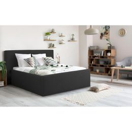 Home Affaire Polsterbett &raquo;Dalina&laquo; geradliniges Kopfteil, in 5 Breiten, auch in 220cm L&auml;nge grau Struktur (100% Polyester) Liegefl&auml;che L&auml;nge B: 200cm x