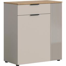 Home Affaire Garderobenschrank &raquo;EDIL, H&ouml;he 88cm, 2 T&uuml;ren, 1 Schubkasten, 3 F&auml;cher&laquo; moderne Farbkombination, Platz f&uuml;r ca. 6 Paar Schuhe, Kommode, 