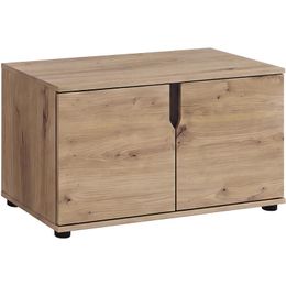 OTTO home Sitzbank &raquo;FJELL, Breite 80cm, 2 T&uuml;ren, 2 Einlegeb&ouml;den, 4 F&auml;cher&laquo; Bank Truhe, Kommode, Garderobenbank, Dielenbank braun FSC -zertifizierter 