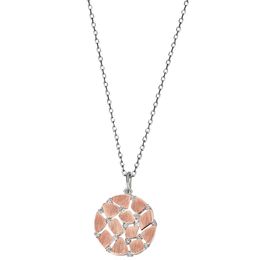 Firetti Damen Kette mit Anh&auml;nger &raquo;Schmuck Geschenk Silber 925 Halsschmuck Halskette Ankerkette Leopard&laquo; mit Zirkonia (synth.) rosa Silber 925 (