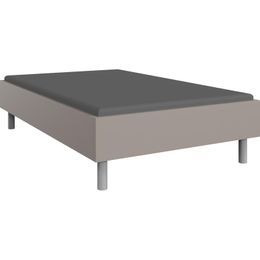 wimex Bett &raquo;Easy, gro&szlig;e Auswahl an Gr&ouml;&szlig;en und Farben, auch in Komforth&ouml;he&laquo; Made in Germany, ohne Kopfteil, ideal unter Dachschr&auml;gen oder Fenster grau 