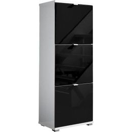 Germania Schuhschrank &raquo;COLORADO&laquo; schwarz-wei&szlig; Wei&szlig;, B/H/T: 53cm x 132cm x 30cm