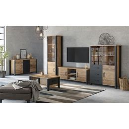 Home Affaire Wohnwand &raquo;Olin&laquo; Set, 3 Stk. tlg. schwarz B/H/T: 304cmcm