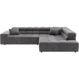 Home Affaire Ecksofa &raquo;Ancona, Ecksofa, incl. Kopfteilverstellung, Breite 319 cm, L-Form&laquo; wahlweise elektrische Sitztiefenverstellung 100% Polyester B/
