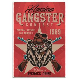 Artland Wandbild &raquo;American Gangster&laquo; 1 Stk. tlg. als Alubild, Leinwandbild, Poster, Wandaufkleber in verschied. Gr&ouml;&szlig;en rot B/H/T: 70cm x 100cm, Leinwandbilder
