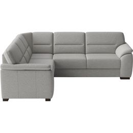 Sit & More sit&more Ecksofa &raquo;Montego L-Form, B: 256 cm, gro&szlig;e Stoffauswahl, Komfort Sitzh&ouml;he 46cm&laquo; wahlweise mit Schlaffunktion und Schubkasten grau 100% 