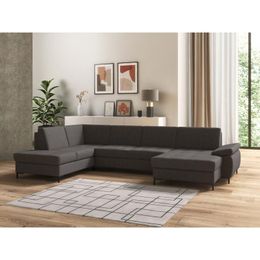 DOMO collection Wohnlandschaft &raquo;Capelo, komfortabel, klare Linien zeichnen dieses Design aus, U-Form&laquo; mit Armteilverstellung, wahlweise mit 