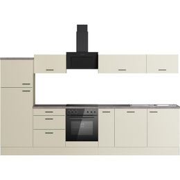 KOCHSTATION K&uuml;chenzeile &raquo;KS-Sion&laquo; Breite 330 cm, schnelle Montage mit OPTIsnap, wahlweise mit E-Ger&auml;ten B/H/T: 330cm x 186cm x 60cm, ohne E-Ger&auml;te