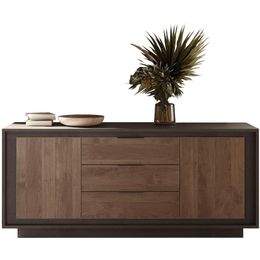 Home Affaire Sideboard &raquo;Sky, B/T 180/50 cm, Kommode/Stauraumschrank, 2 T&uuml;ren, 3 Schubk&auml;sten&laquo; Softclosing, Korpus & Front 22 mm stark, Rahmen-Optik, 