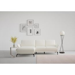 Sit & More sit&more Ecksofa &raquo;Fashion L-Form&laquo; wahlweise mit Kopfteilverstellung und Vorziehsitz, motorisch beige B/H/T: 253cm x 84cm x 165cm, Soft clean, 