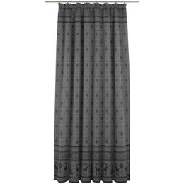 WIRTH Vorhang &raquo;Romo&laquo; Kr&auml;uselband 1 Stk. tlg. grau Jacquard, Baumwolle, Polyester 145cm, Kr&auml;uselband, 135cm