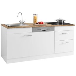 Optifit K&uuml;chenzeile &raquo;Mini&laquo; Breite 180 cm, mit E-Ger&auml;ten, mit Arbeitsplatte bunt B/H/T: 180cm x 85cm x 60cm